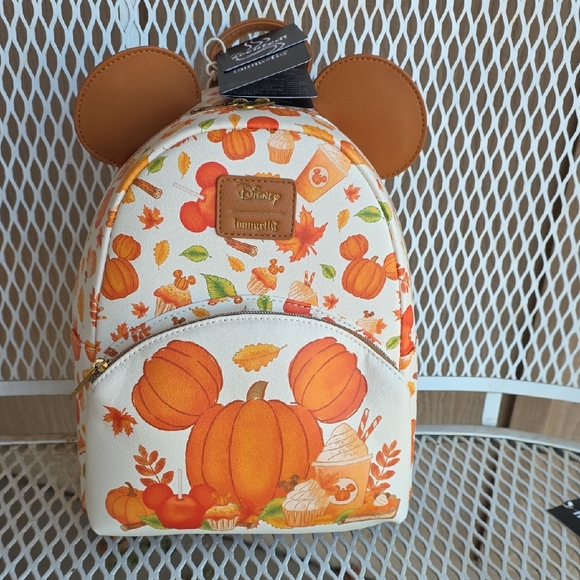 Disney | Accessories | Scented Disney Orange Pumpkin Loungefly Backpack ...